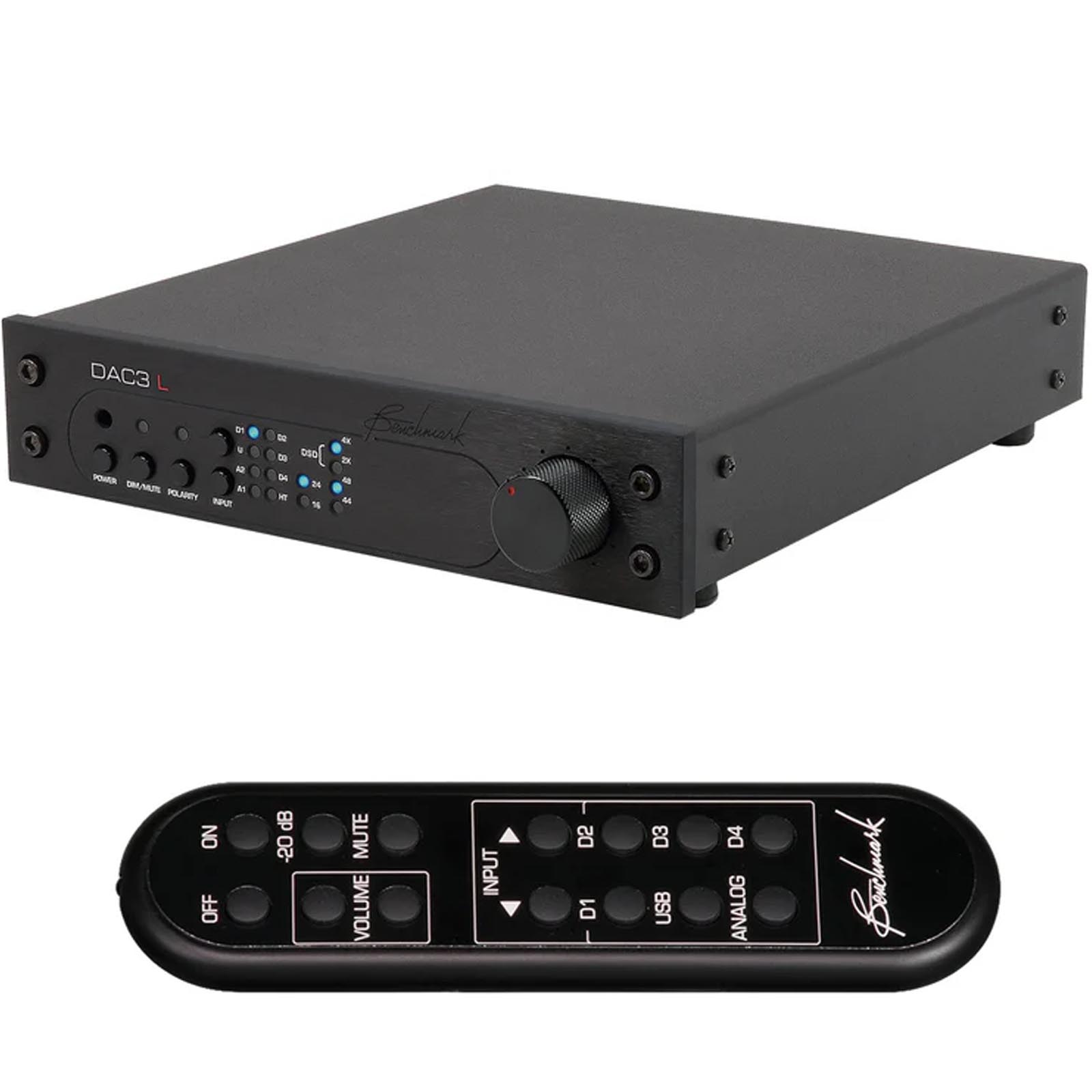 Benchmark DAC3 L - Black - Stereo Preamp/ PCM & DSD D/A Converter/No Headphone Amp without ...